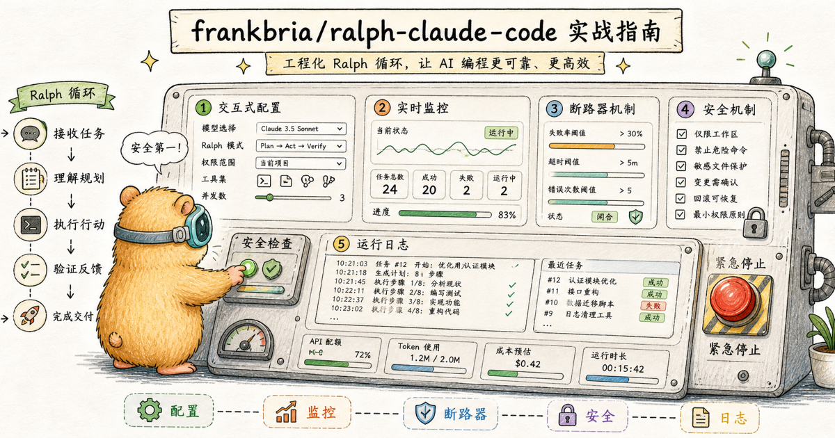 frankbria/ralph-claude-code 实战指南 | Yu的赛博工位